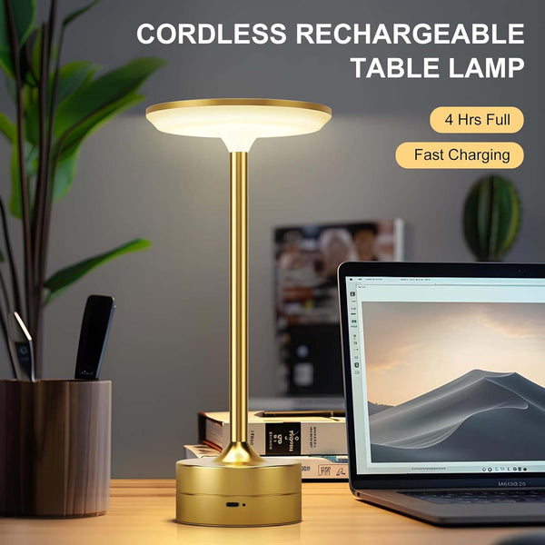 Sleek Touch-Control LED Table Lamp – 3 Color Modes, Dimmable, USB-C Re ...