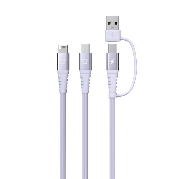 4-in-1 USB-A/USB-C to USB-C and Iphone Cables For iPhone/Android Devic ...
