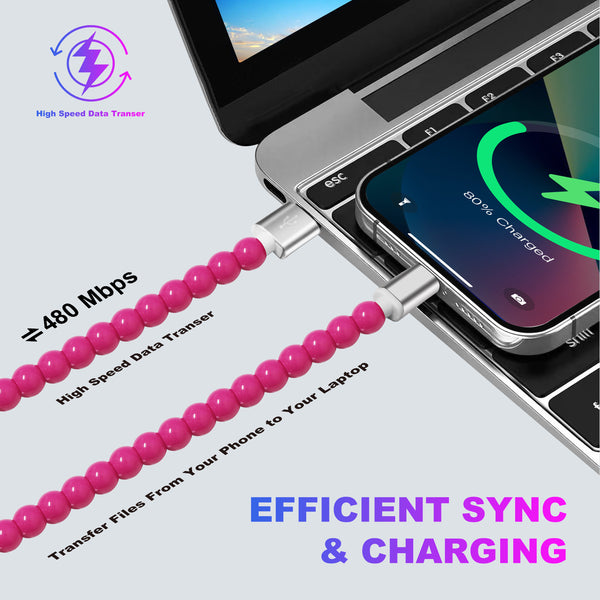 Beads Lightning Cable – Style Meets Function-Retail – LAXGadgets.net