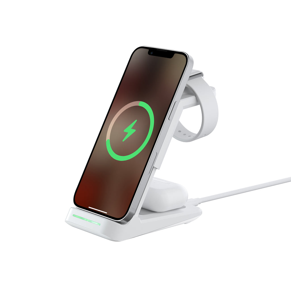 LAX Wireless Charging Stand - 3 in 1 Wireless Charger Fast Charging Do ...